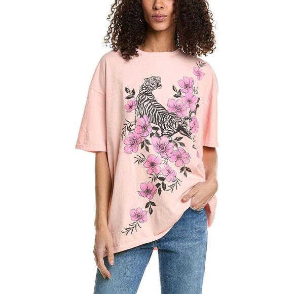 Project Social T | Tops | Project Social T Tiger Fleur Oversized Tshirt ...